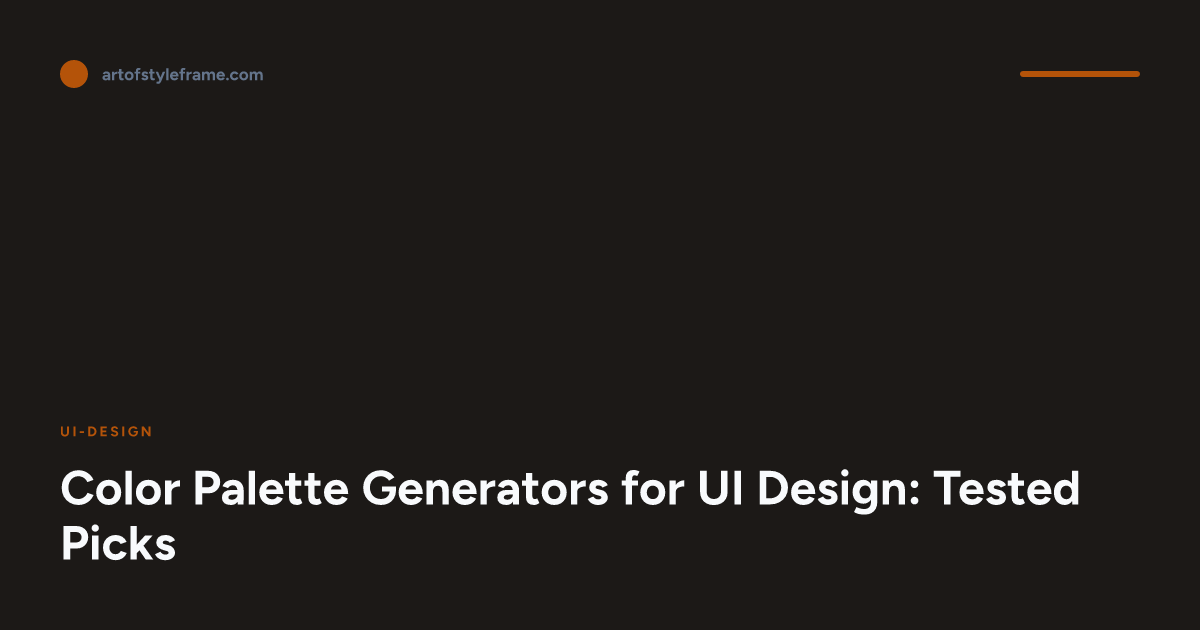 Color Palette Generators for UI Design: Tested Picks | Art of Styleframe